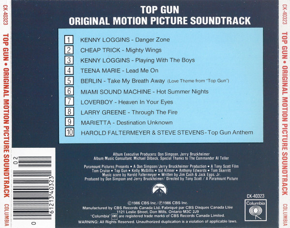 Top Gun Original Motion Picture Soundtrack - RecordShop